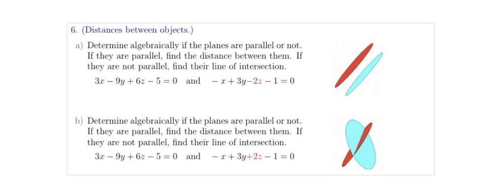 Solved 6. (Distances between objects.) a) Determine | Chegg.com
