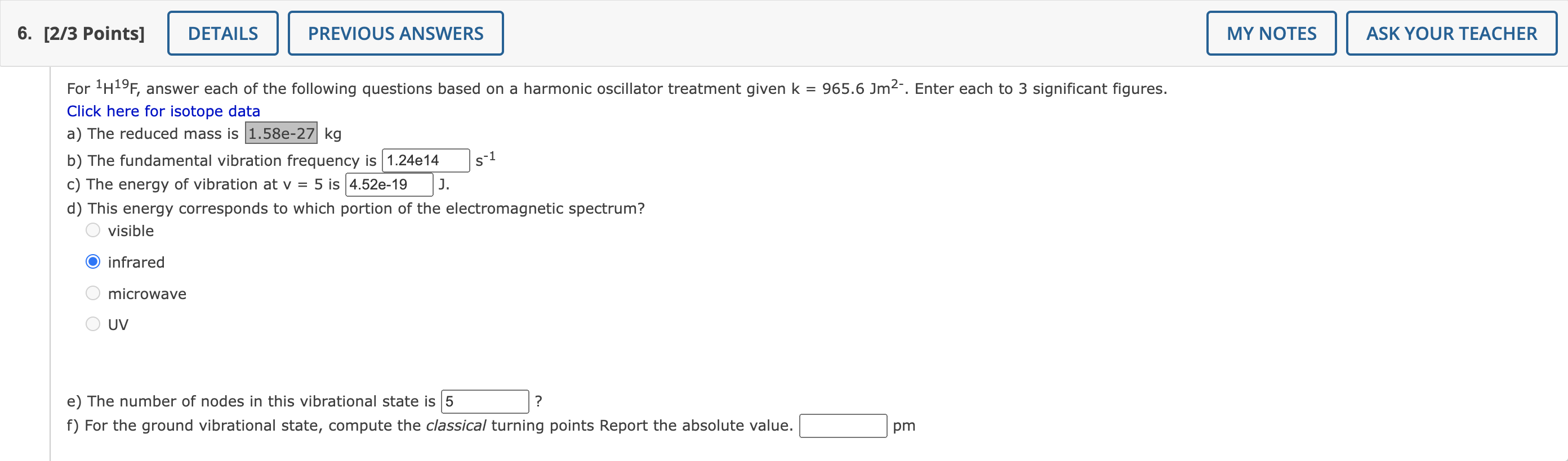 Solved For 1H19 F, answer each of the following questions | Chegg.com