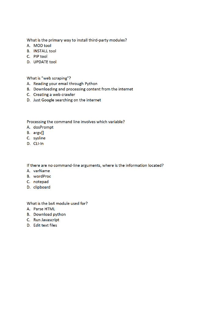 Solved What is the primary way to install third-party | Chegg.com