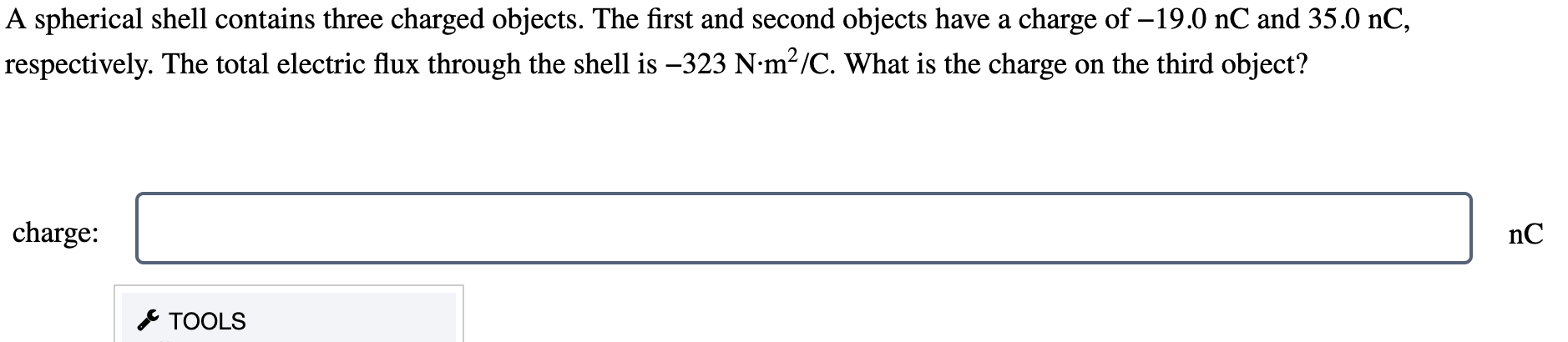 Solved A spherical shell contains three charged objects. The | Chegg.com