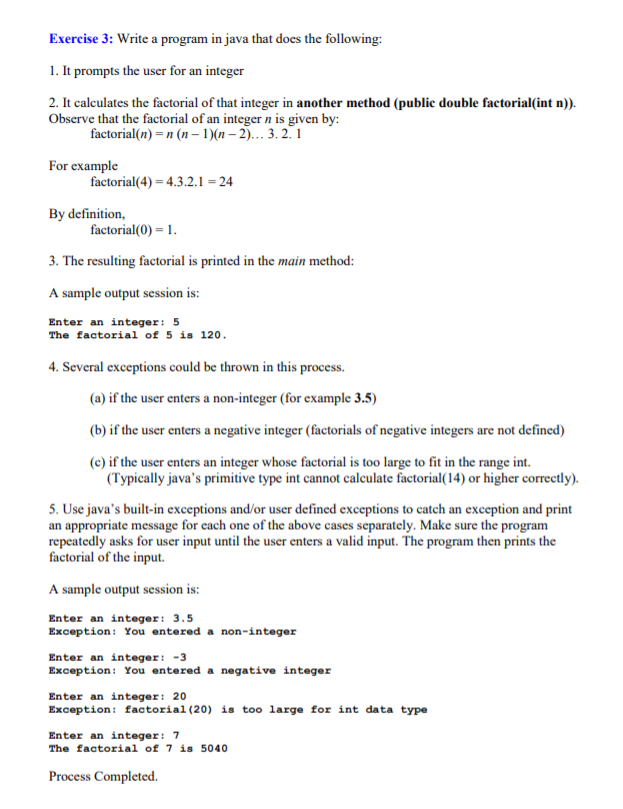 Solved te a program in java that does the following: | Chegg.com