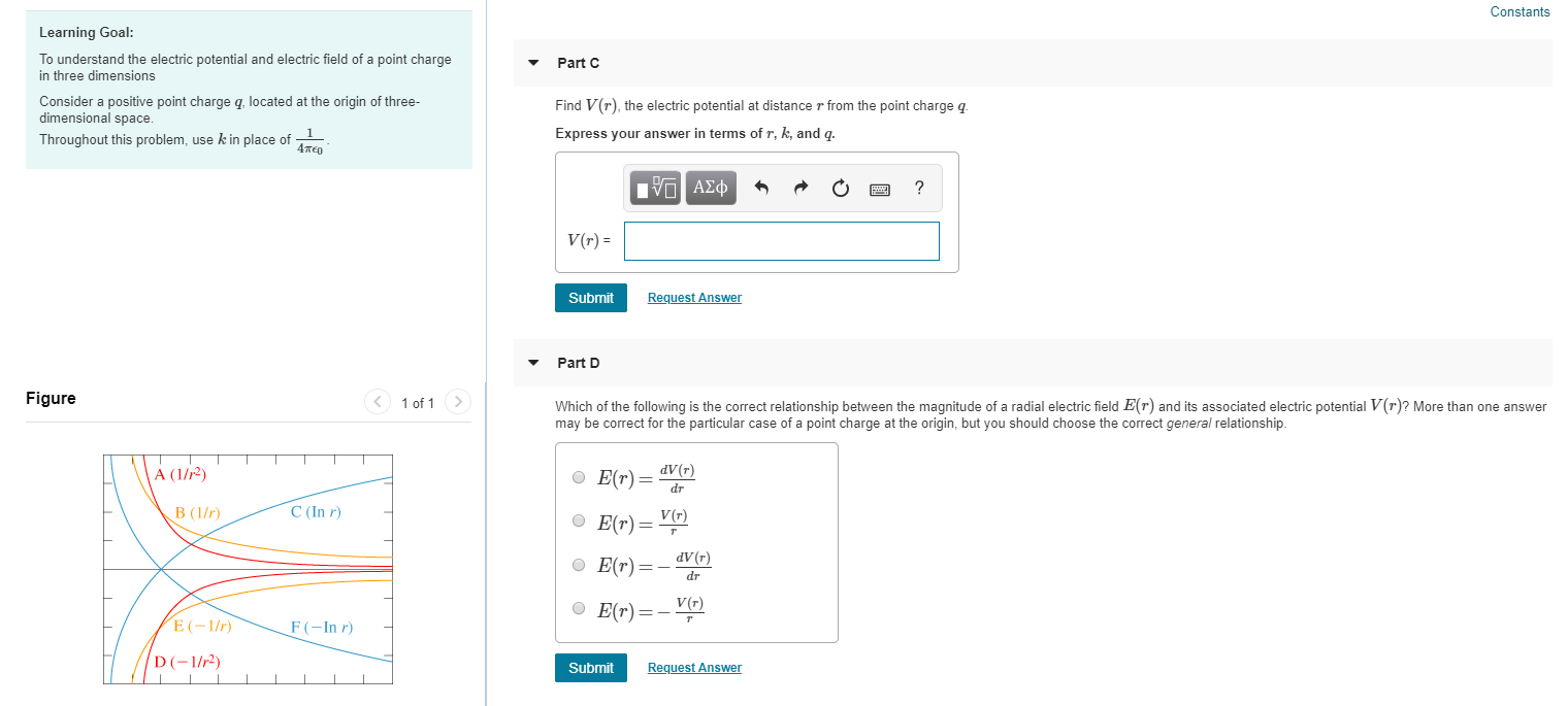 Solved: Relating Electric Field And Electric Potential II ... | Chegg.com