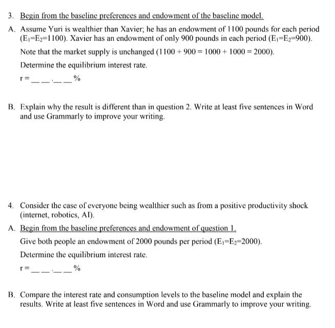 General Equibrium Model of Interest Rates Perform the | Chegg.com