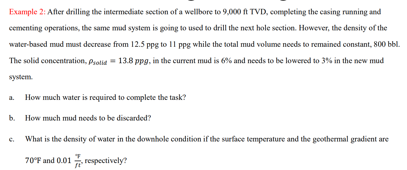 Solved Example 2: After drilling the intermediate section of | Chegg.com