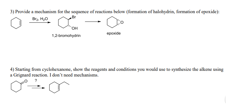 Solved 3) Provide a mechanism for the sequence of reactions | Chegg.com