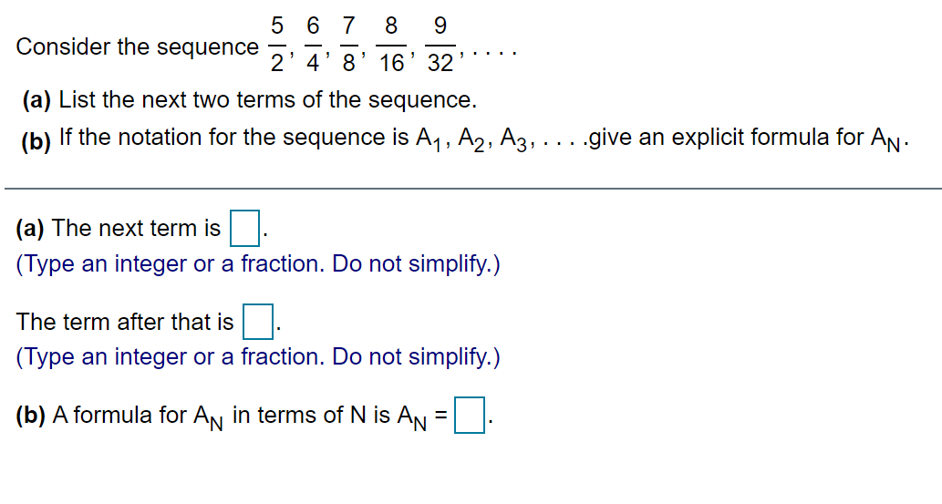 Solved 5 6 7 8 9 Consider the sequence 2' 4' 8' 16' 32 (a) | Chegg.com