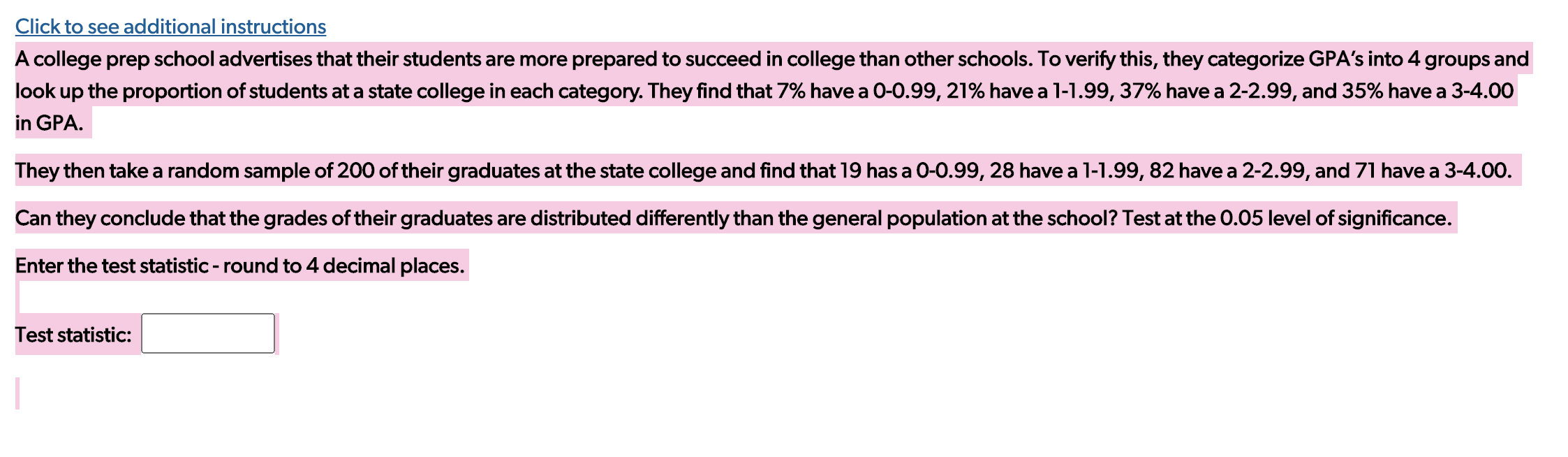 Solved Click to see additional instructions A college prep | Chegg.com
