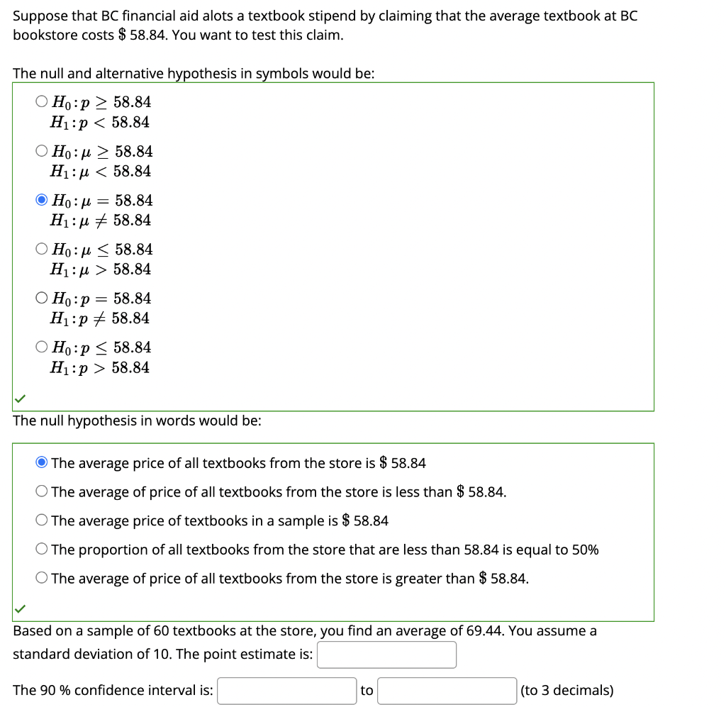 Solved Suppose that BC financial aid alots a textbook | Chegg.com