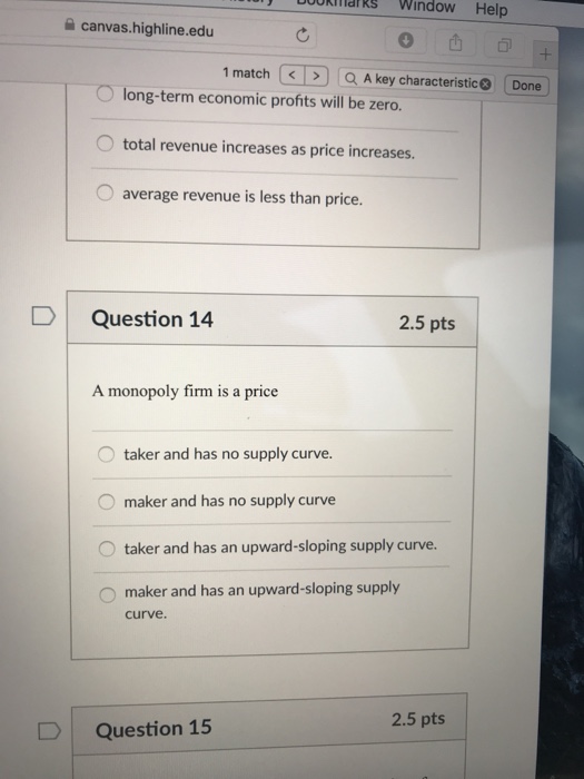 Solved DOUkInHarRS Window Help canvas.highline.edu 1 match | Chegg.com