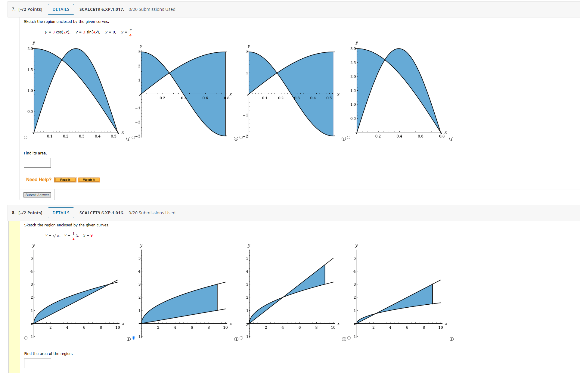 Solved ketch the region enclosed by the given curves. \\[ | Chegg.com