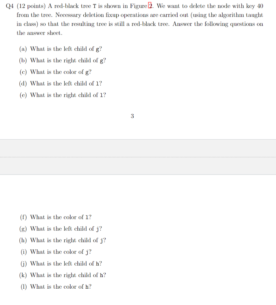 Solved Q4 (12 points) A red-black tree T is shown in Figure | Chegg.com