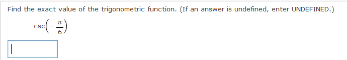 Solved Find the exact value of the trigonometric function. | Chegg.com