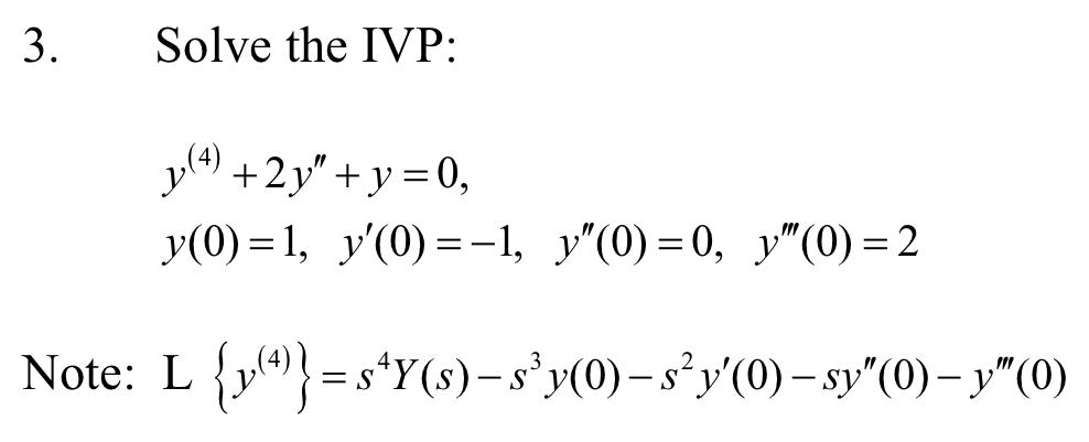 Solved Solve the IVP: | Chegg.com