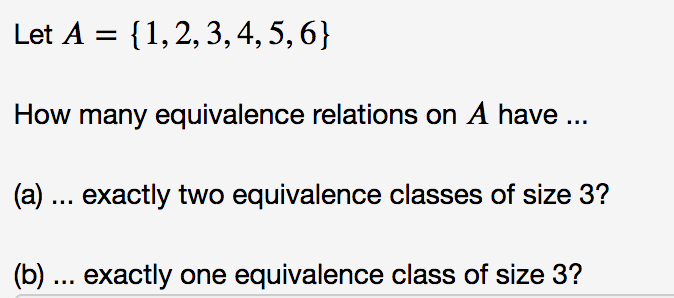 Solved Let A 1,2,3,4, 5, 6] How many equivalence relations | Chegg.com