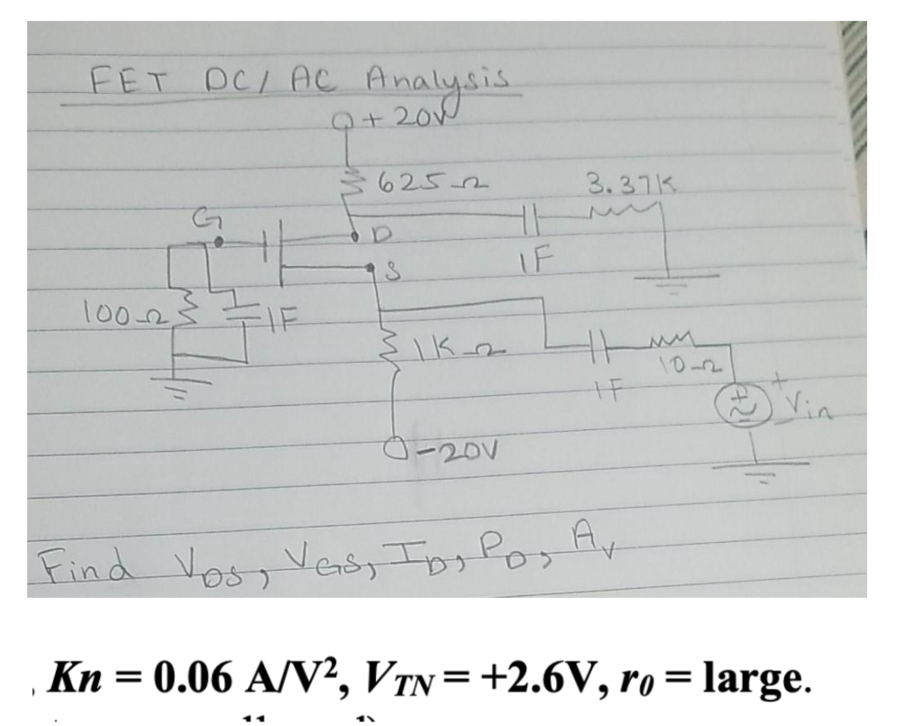 Solved For A_v use the equation A_v = v_out/v_in where v_out | Chegg.com