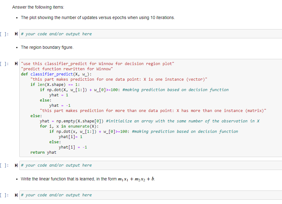 Solved The code above uses two variables, sepal length and | Chegg.com