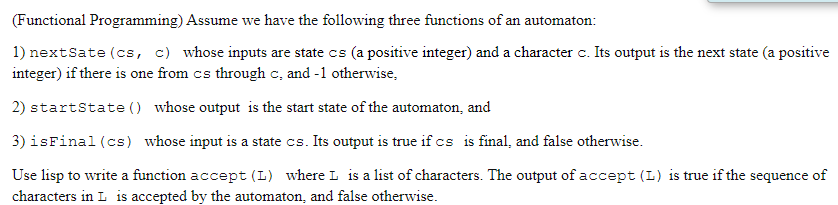 Solved (Functional Programming) Assume we have the following | Chegg.com