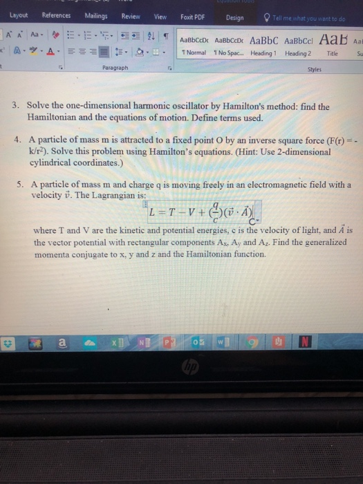 Solved Layout References Mailings Review View Foxit PDF | Chegg.com