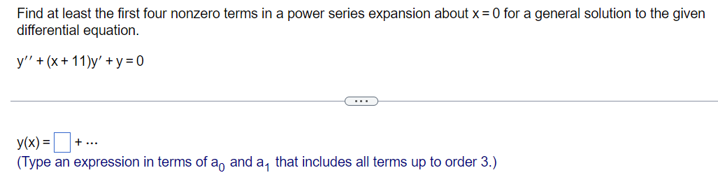 Solved Find at least the first four nonzero terms in a power | Chegg.com