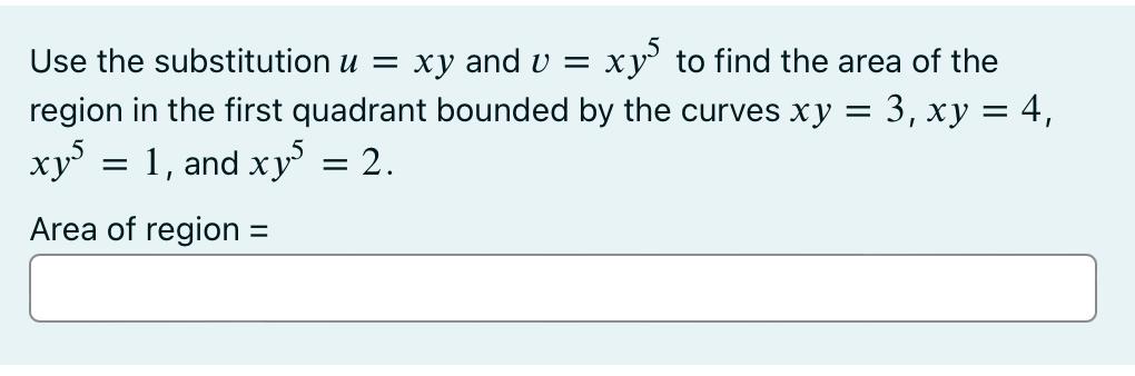 Solved = Use the substitution u = xy and v = xys to find the | Chegg.com
