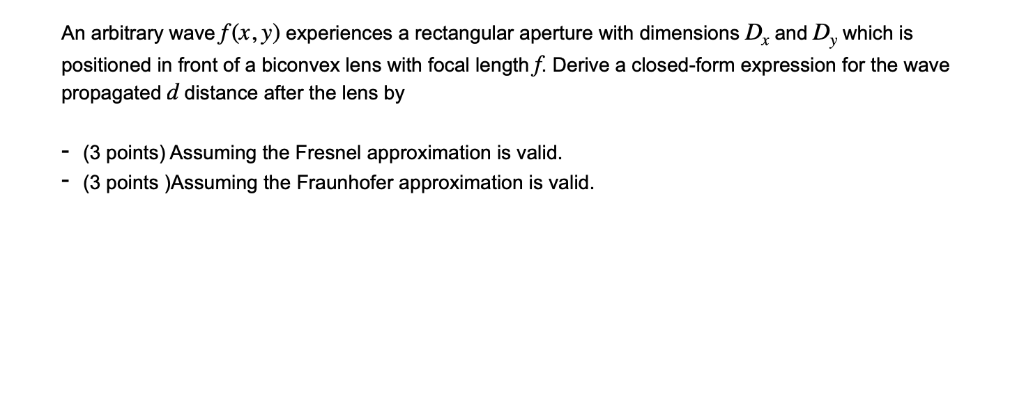 Solved An arbitrary wave \( ﻿f(x, ﻿y) \) ﻿experiences a | Chegg.com