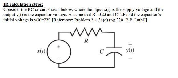 Solved IR calculation help. can some one help me with 5 | Chegg.com