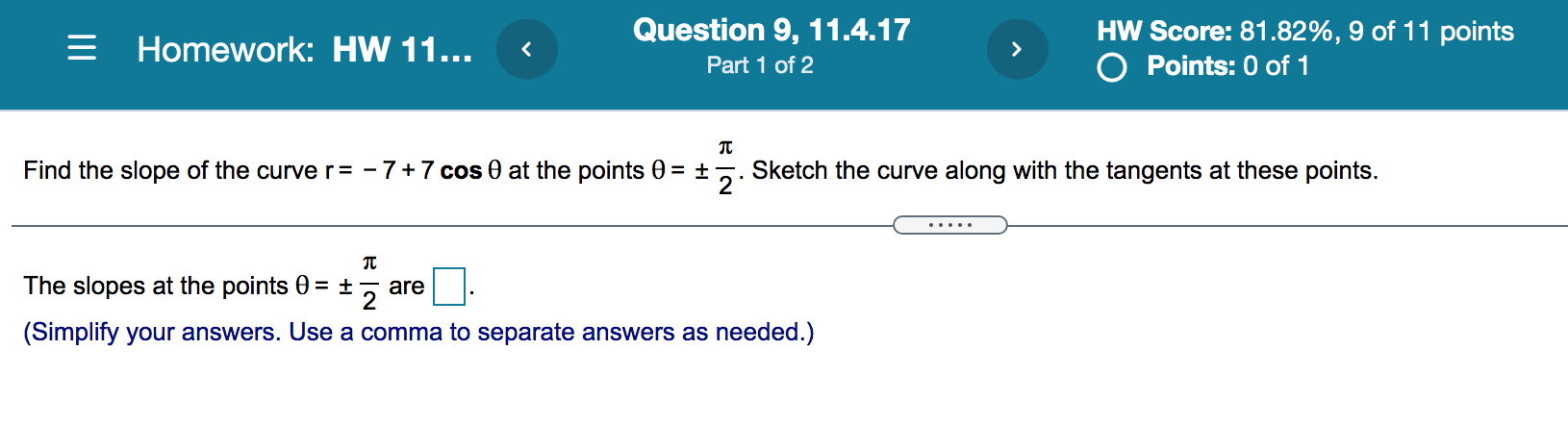 Solved Homework Hw 11 Question 9 11 4 17 Part 1 Of 2