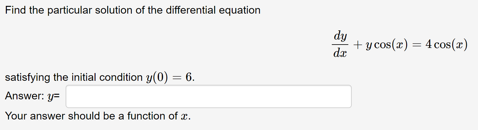 Solved Find the particular solution of the differential | Chegg.com