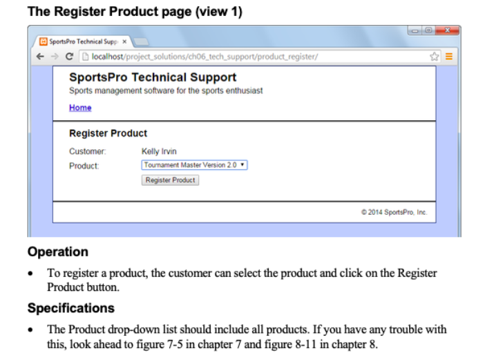 Project 6-4: Register product For this project, | Chegg.com