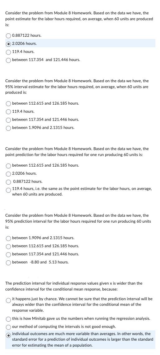 Solved Consider the problem from Module 8 Homework. Based on | Chegg.com