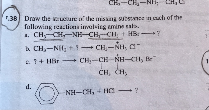 Solved 1.38 Draw the structure of the missing substance in | Chegg.com