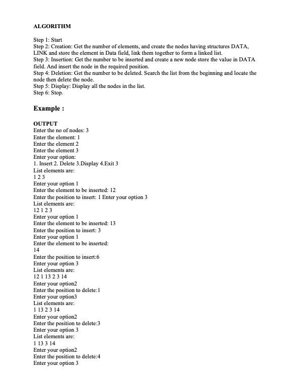 Solved Singly Linked List 2 PRE LAB DISCUSSION Linked list | Chegg.com