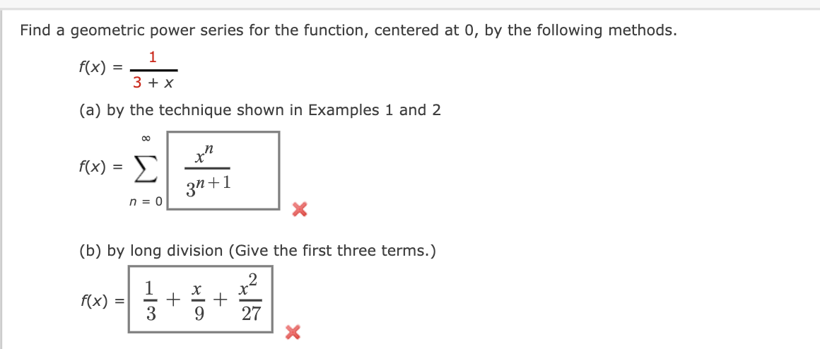 Solved Find a geometric power series for the function, | Chegg.com