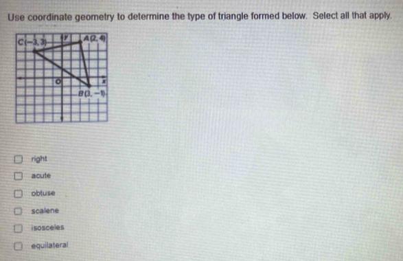 Solved Use coordinate geometry to determine the type of | Chegg.com