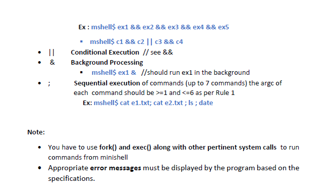 Solved Write a C program shell23s (mshell$) that goes into | Chegg.com