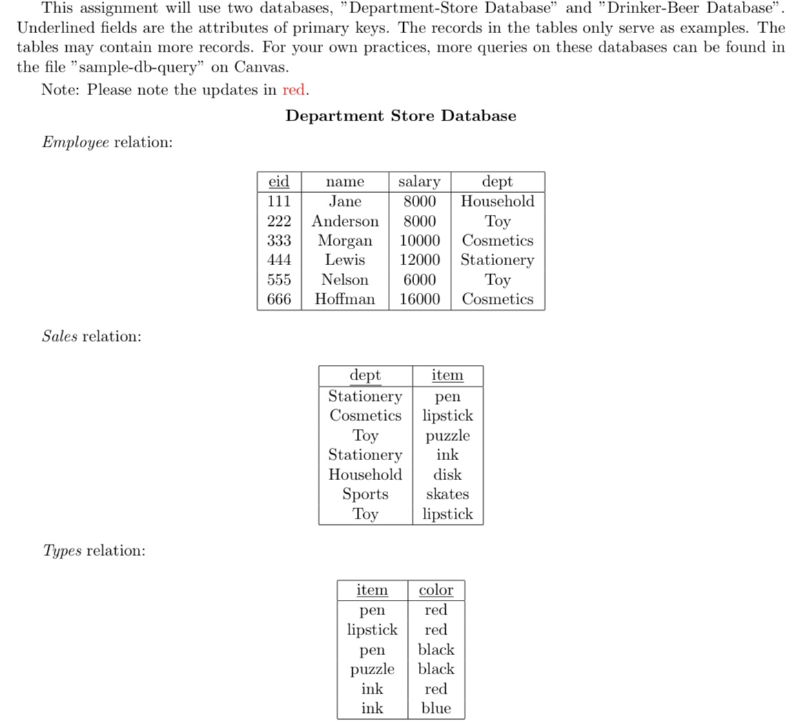 Solved Drinker-beer Database Frequents relation: Serves | Chegg.com