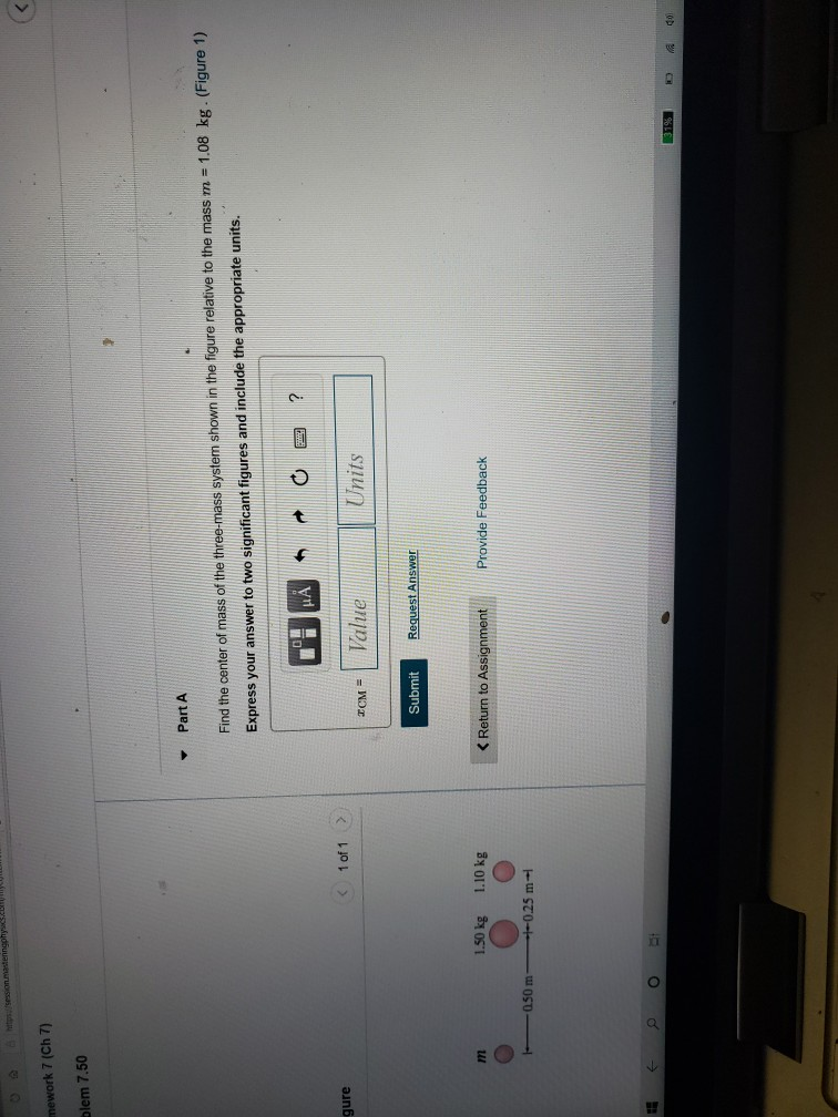 Solved hework 7 (Ch 7) lem 7.50 Part A Find the center of | Chegg.com
