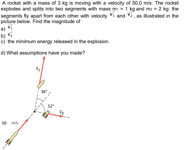 Solved A rocket with a mass of 3 kg is ﻿moving with a | Chegg.com