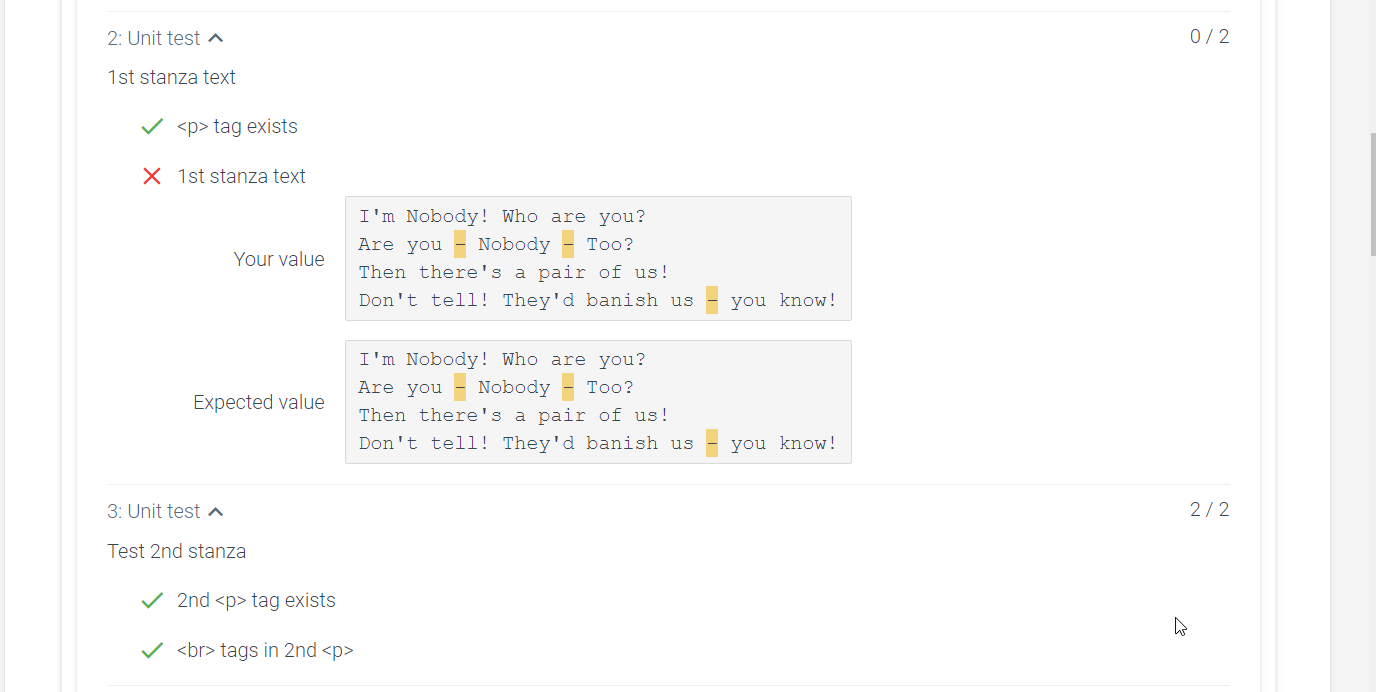 Solved Create a web page that displays the poem below. Use | Chegg.com