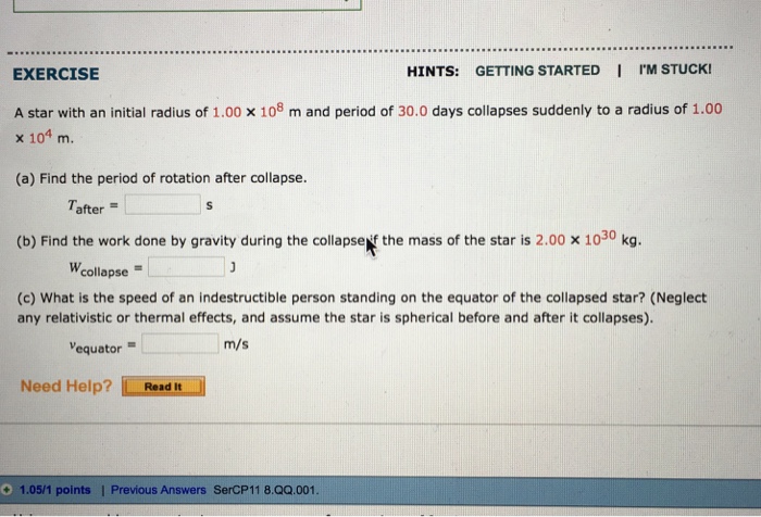 Solved EXERCISE HINTS: GETTING STARTED I IM STUCK! A star | Chegg.com