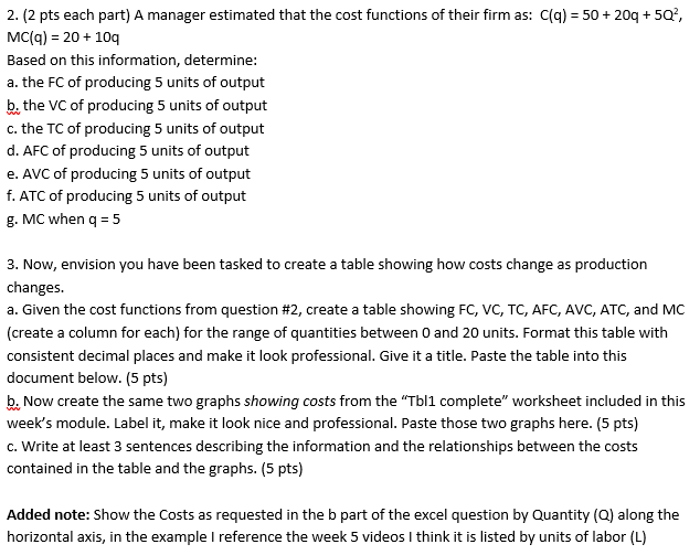 Solved Look for the Answer to 3. Provided math for the | Chegg.com