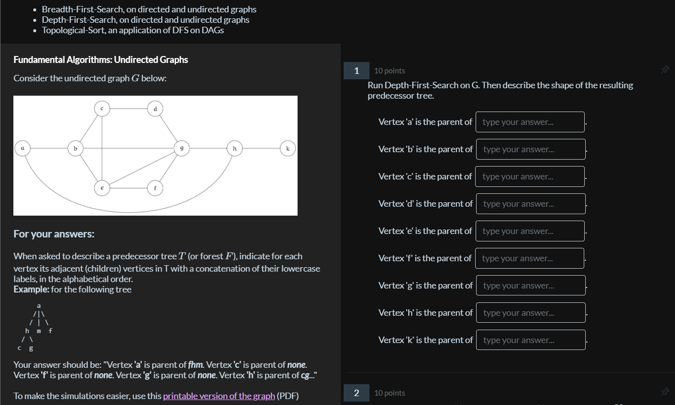 Solved • Breadth-First-Search, on directed and undirected | Chegg.com
