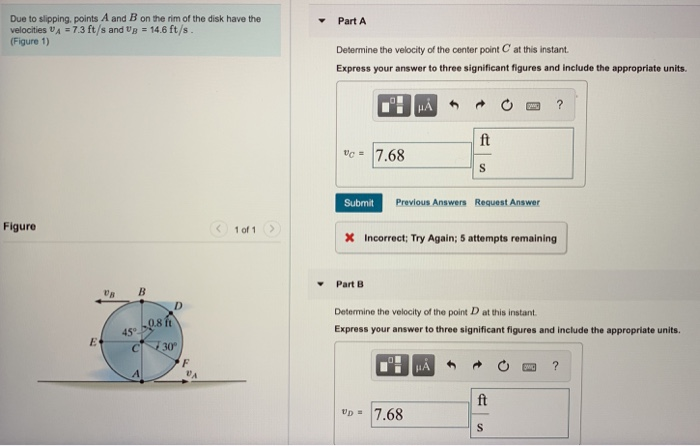Solved Due to slipping, points A and B on the rim of the | Chegg.com
