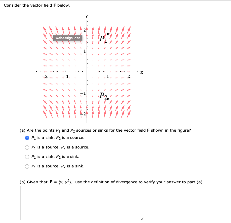 Solved Consider the vector field F below. y 2 WebAssign Plot | Chegg.com