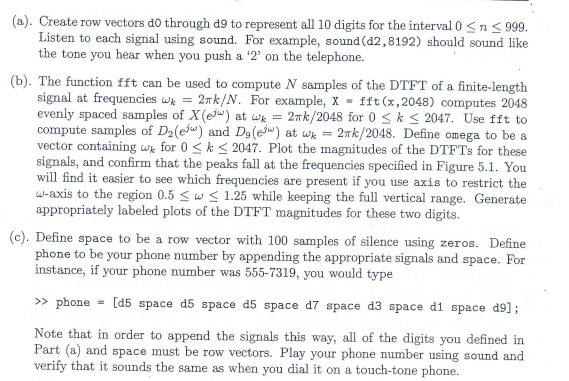 Solved 5.2 Telephone Touch-Tone This exercise will teach you | Chegg.com