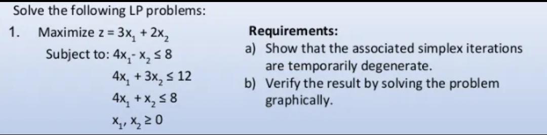 Solved Solve the following LP problems: 1. Maximize | Chegg.com