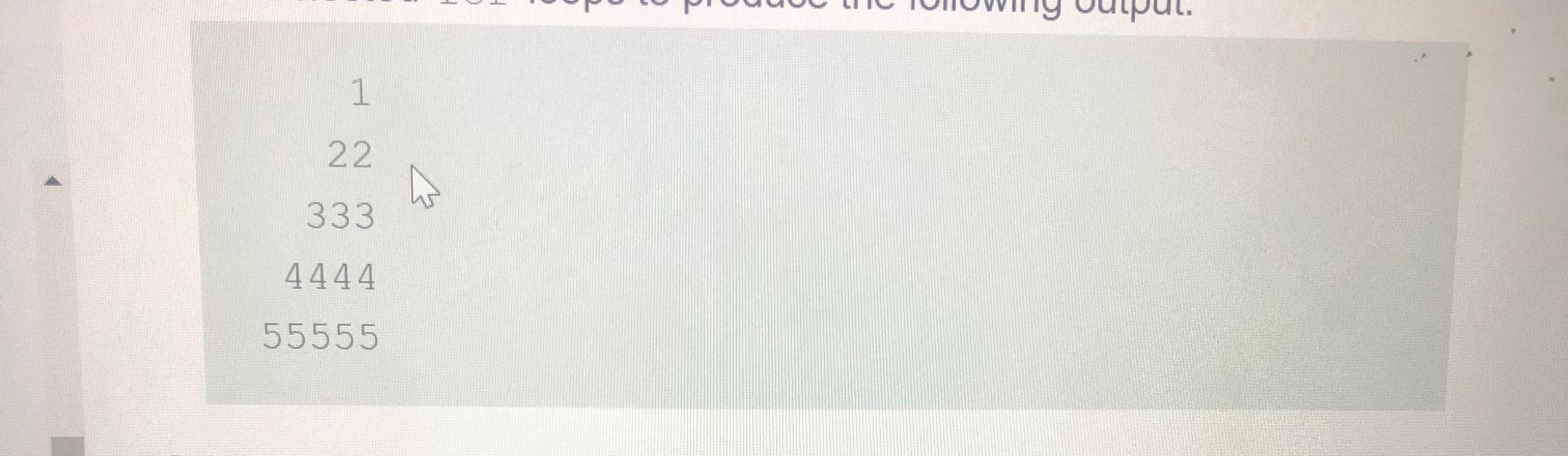 Solved Write nested for loops in Java to produce the | Chegg.com