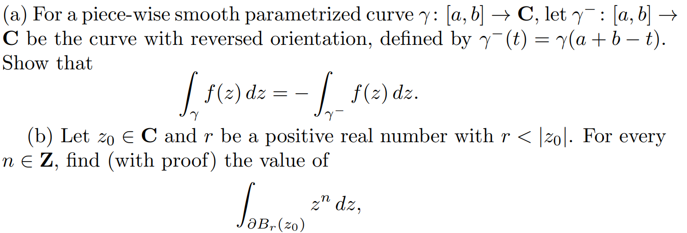 Solved (a) For a piece-wise smooth parametrized curve | Chegg.com