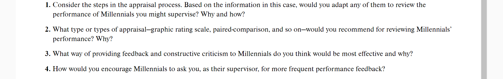 Solved Problem-Solving Case: Appraising Millennials About | Chegg.com