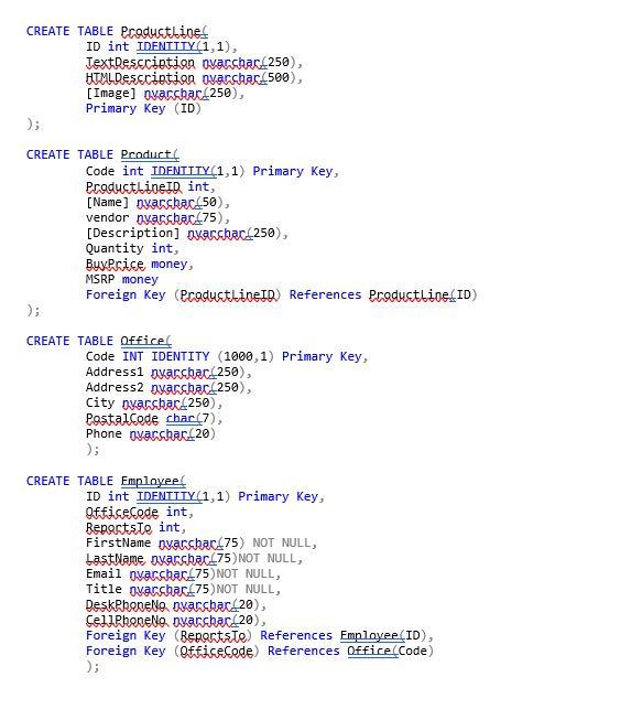 Microsoft SQL Server database Write a Query that | Chegg.com